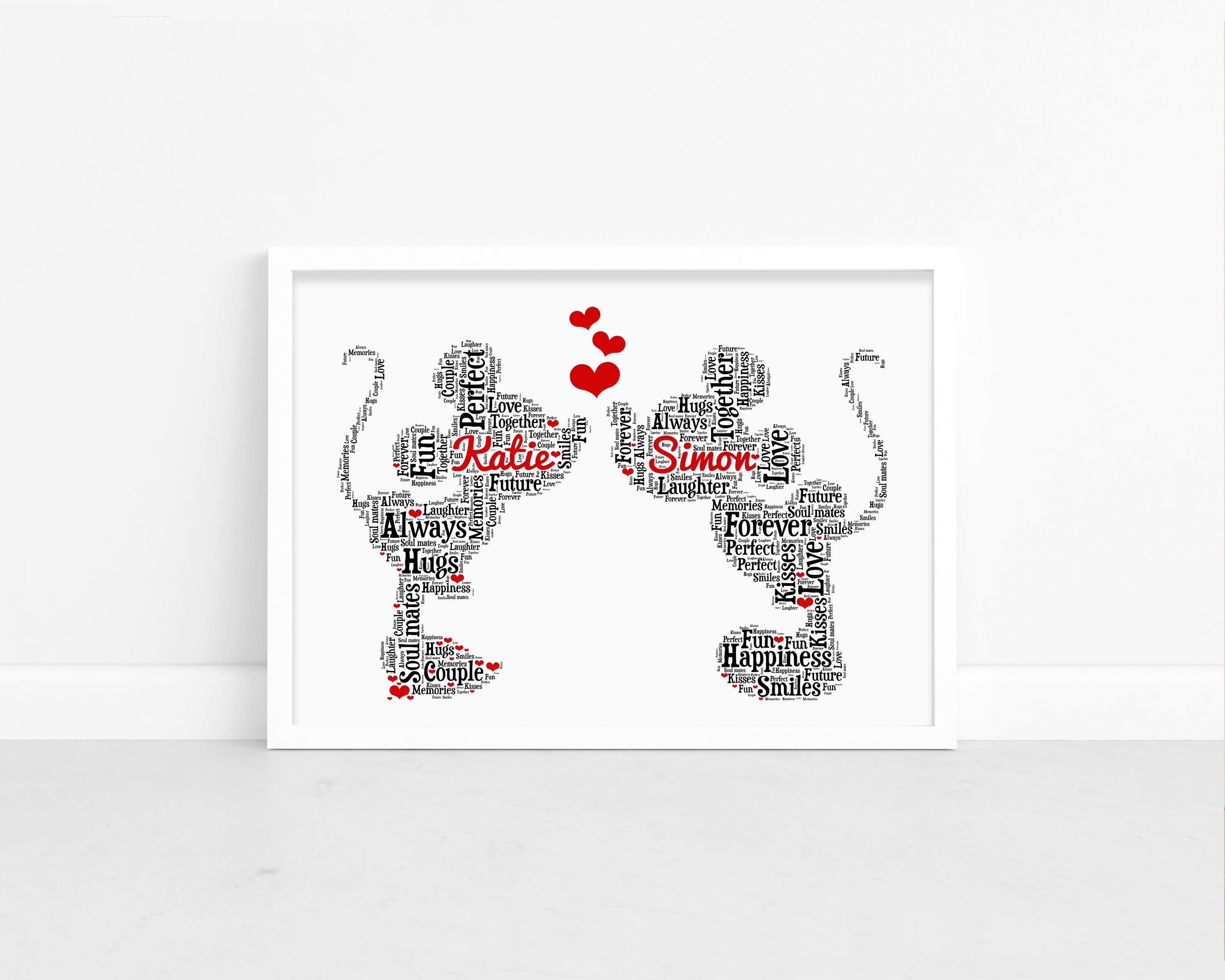 Personalised Minnie & Mickey Word Art Print – Violet Grace