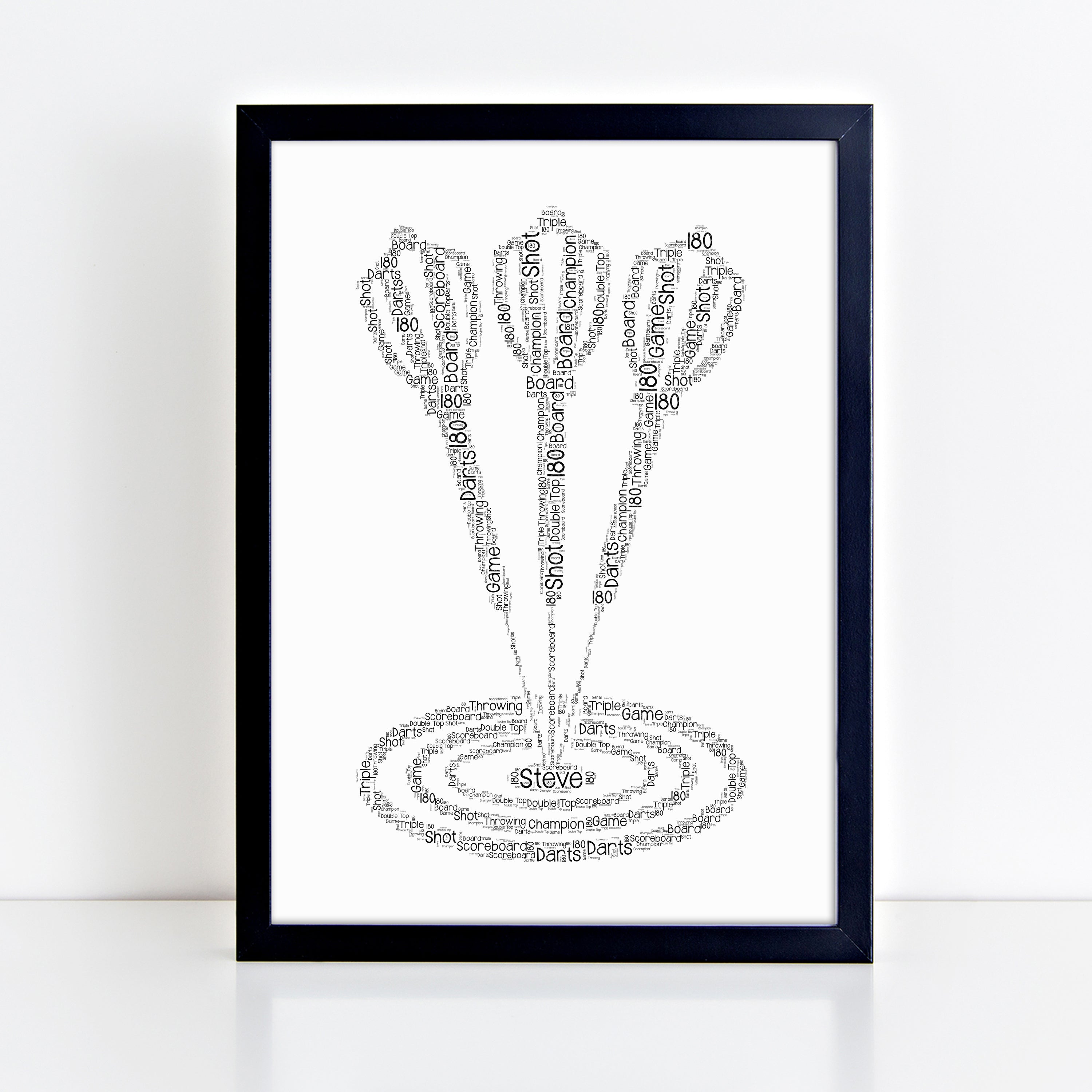Personalised Set Of Darts Word Art Print – Violet Grace