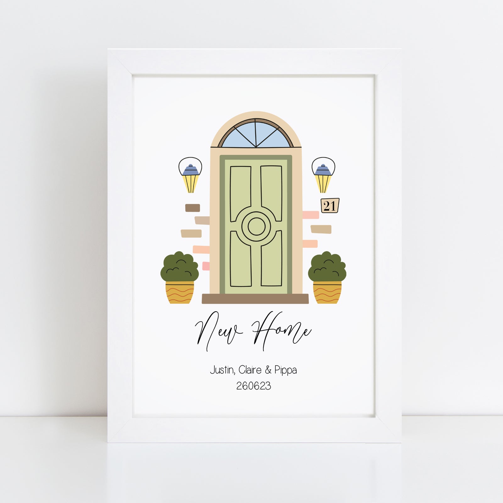 Personalised New Home Front Door Print – Violet Grace