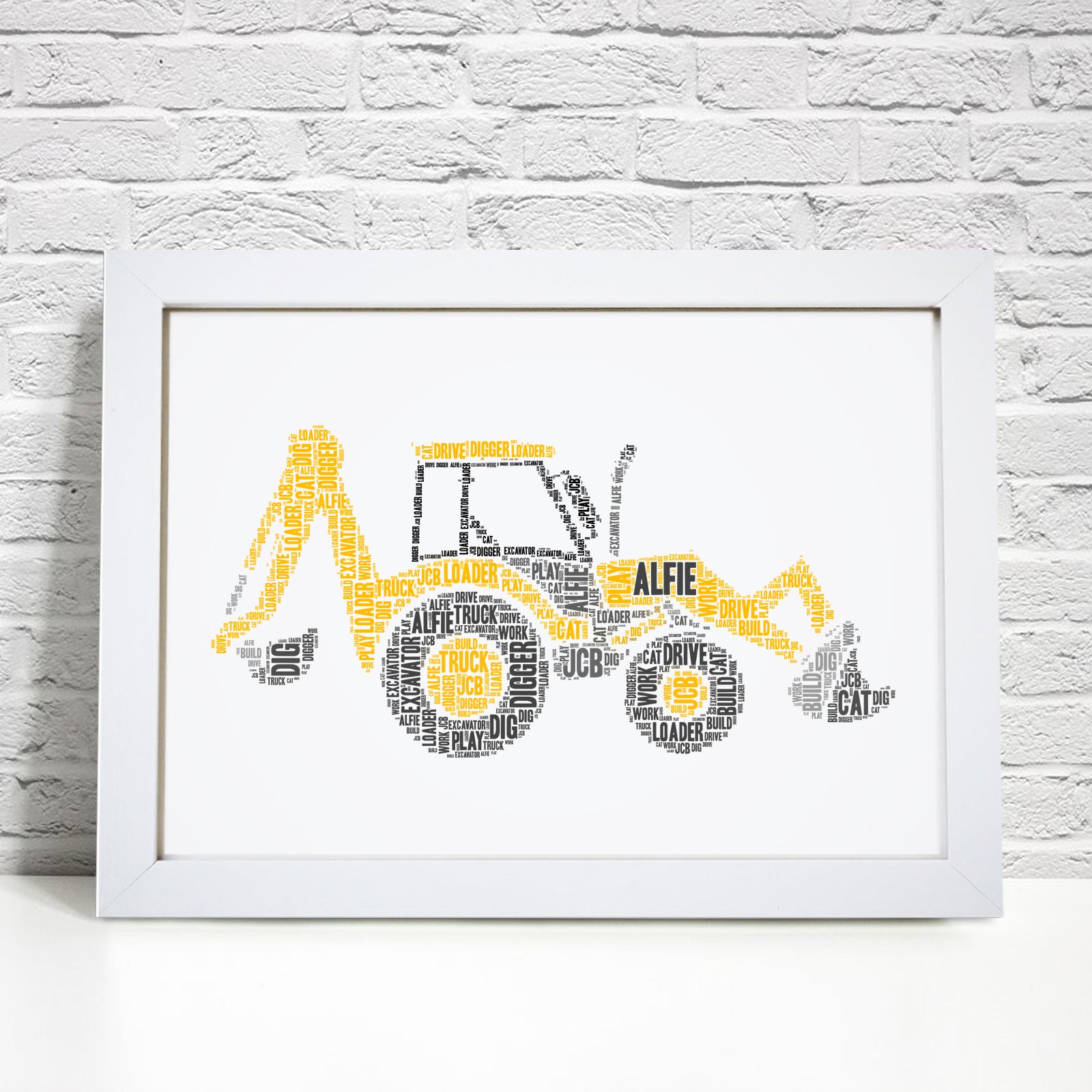 Personalised Digger Word Art Print – Violet Grace