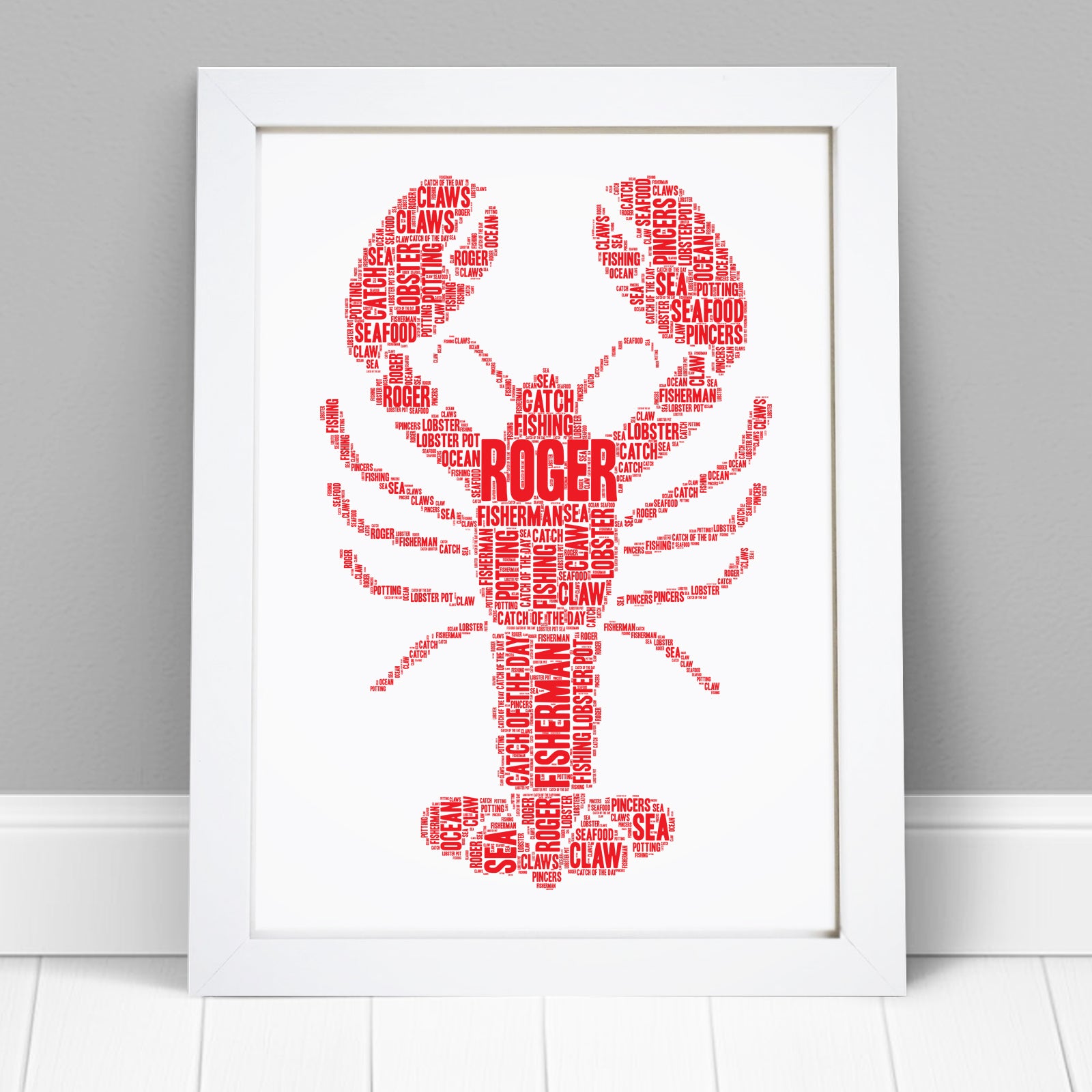 Personalised Lobster Word Art Print – Violet Grace