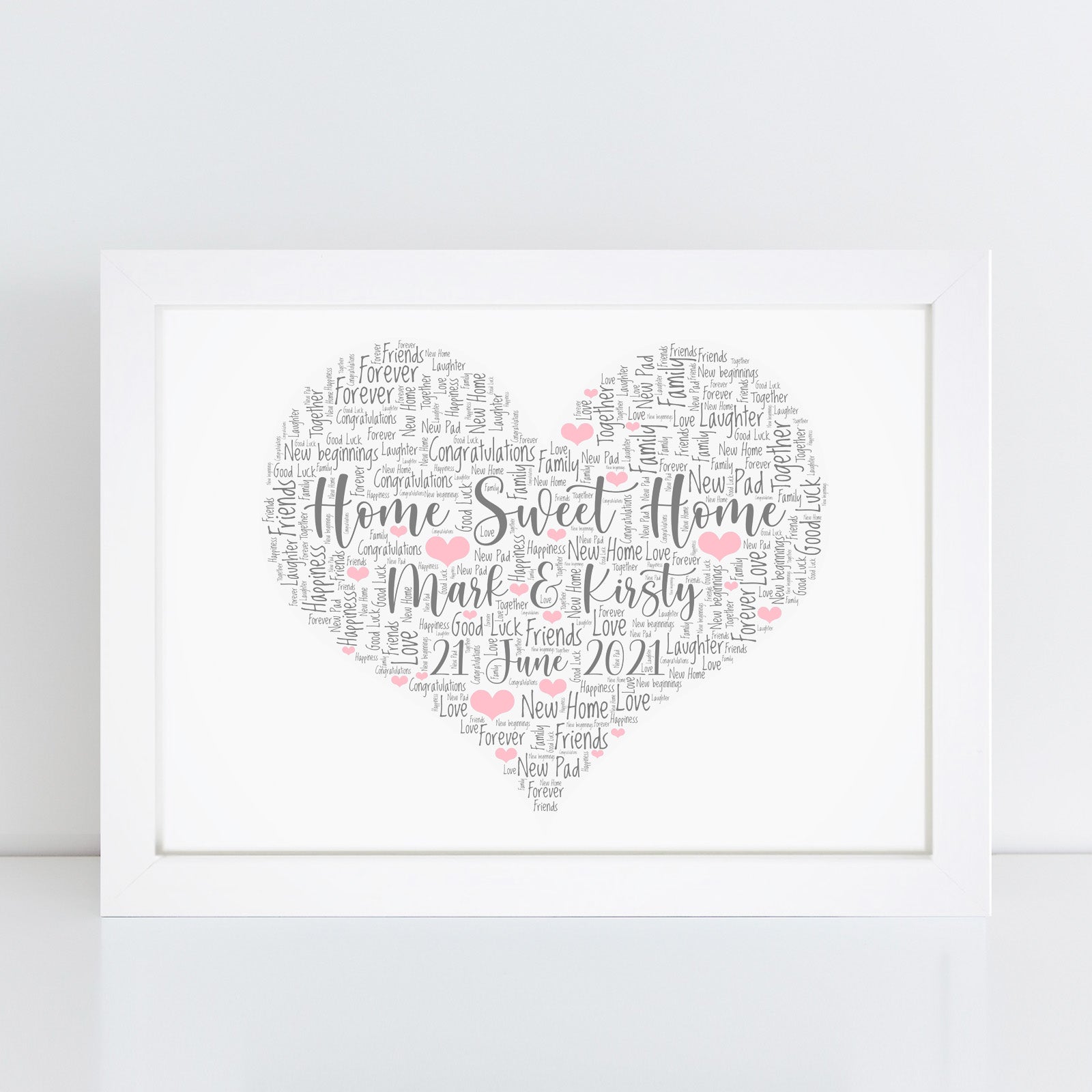 Personalised New Home Word Art Print – Violet Grace