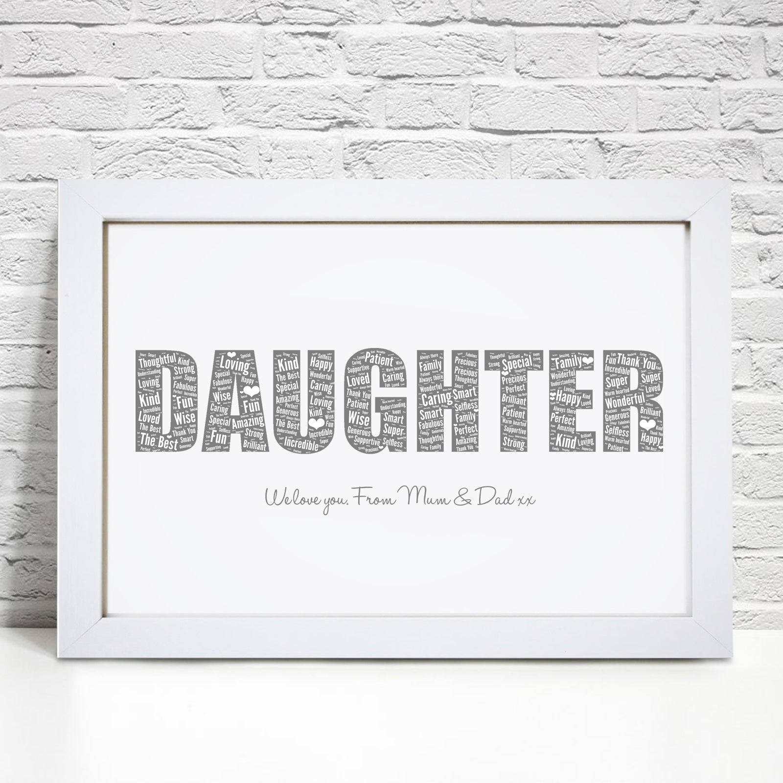 Personalised Daughter Word Art Print – Violet Grace