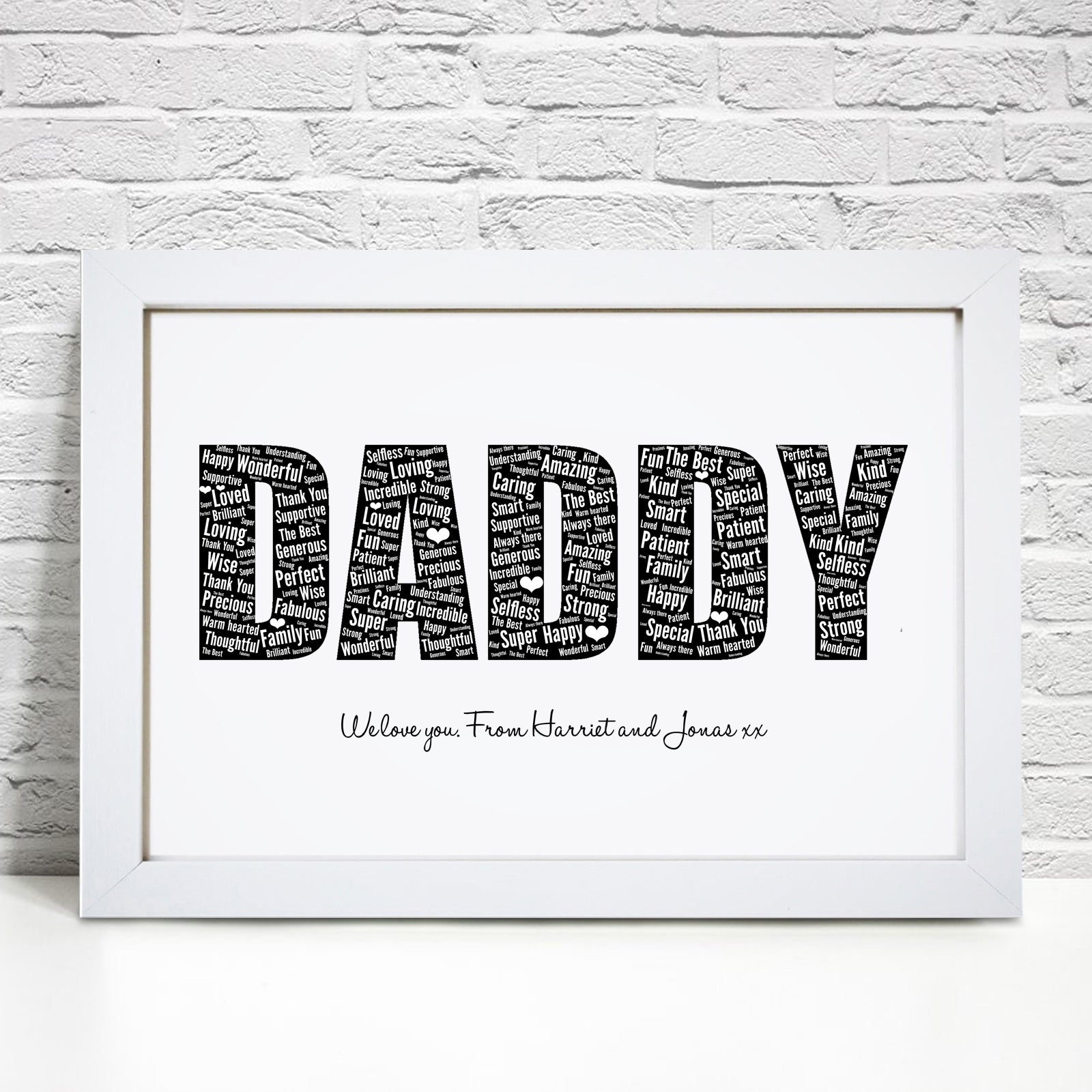 Personalised Daddy Word Art Print – Violet Grace