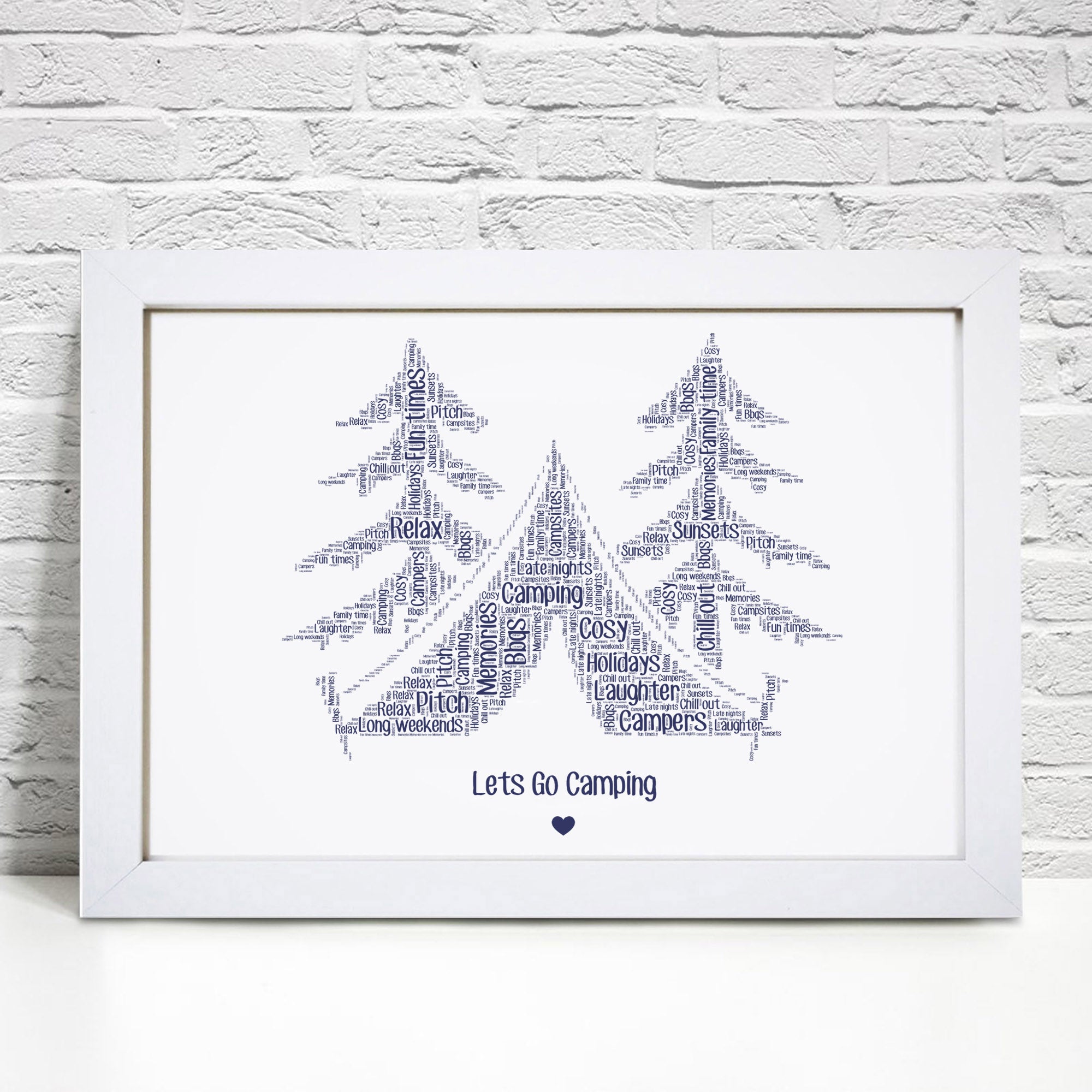 Personalised Camping Word Art Print – Violet Grace