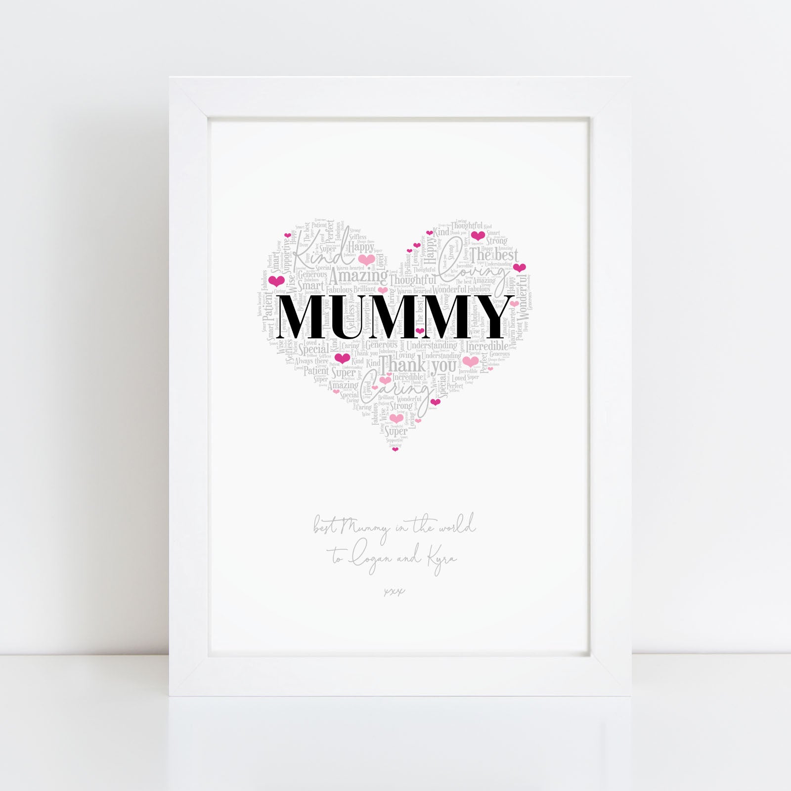 Personalised Mummy Word Art Print – Violet Grace