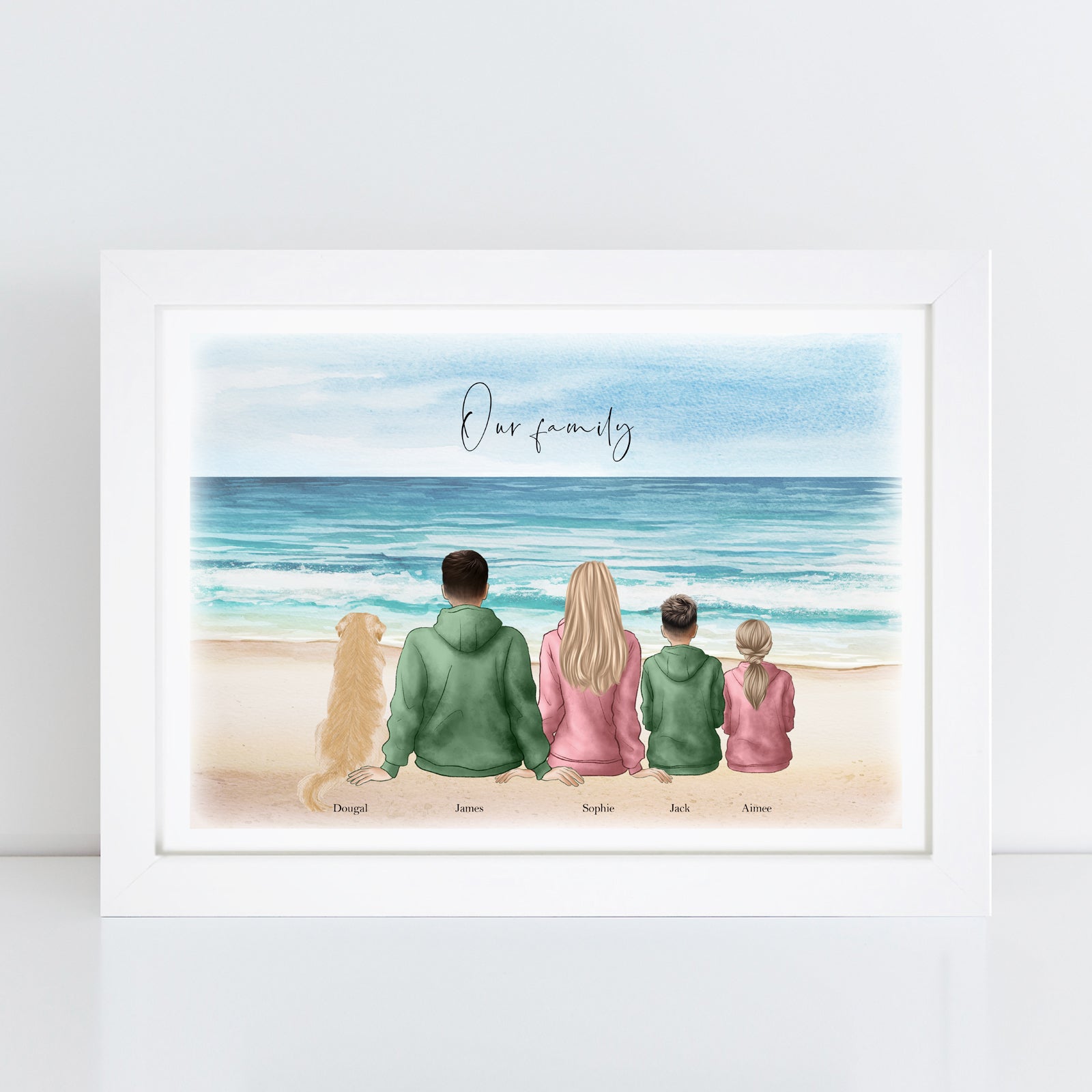 Personalised Watercolour Family Print – Violet Grace
